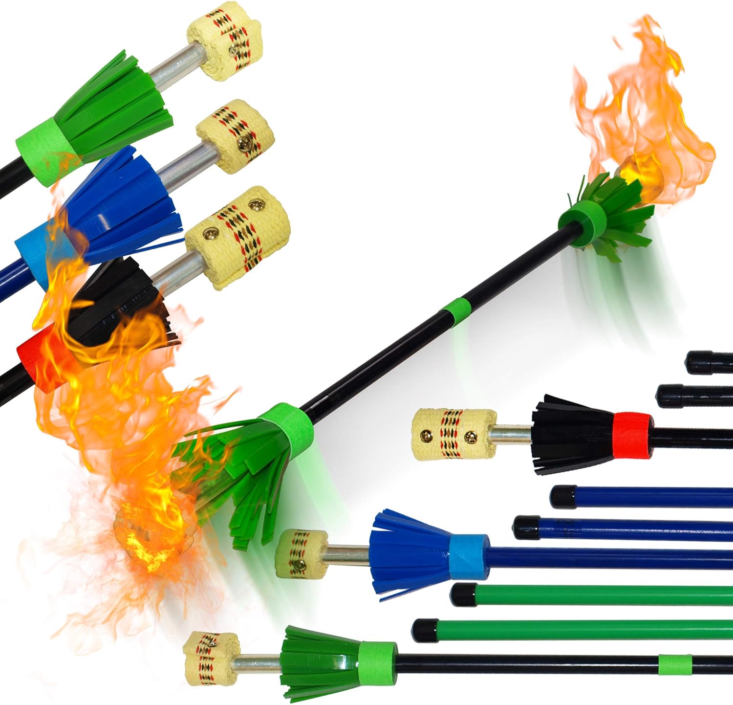 Flames N Games FIRE Flowerstick – Pro Flower Fire Devil Stick with ...