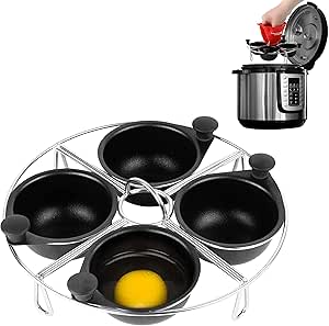 Amazon.com: Modern Innovations Stainless Steel 4-Cup Egg Poacher Tray ...