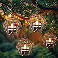 Amazon.com: Homemory Solar Tea Lights Outdoor Waterproof Hanging ...