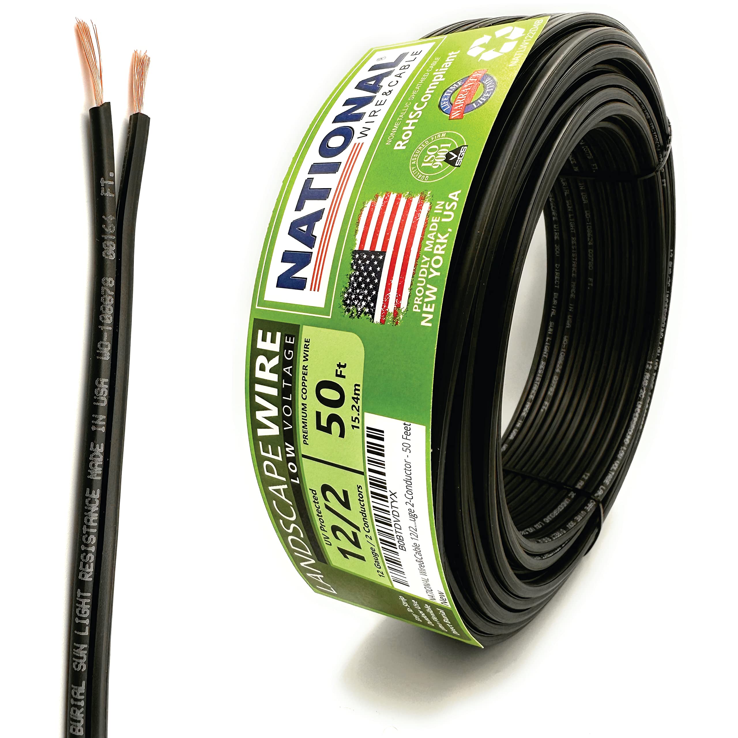 Mua 12/2 Low Voltage Landscape Lighting Wire - Made in USA - 12-Gauge 2 ...