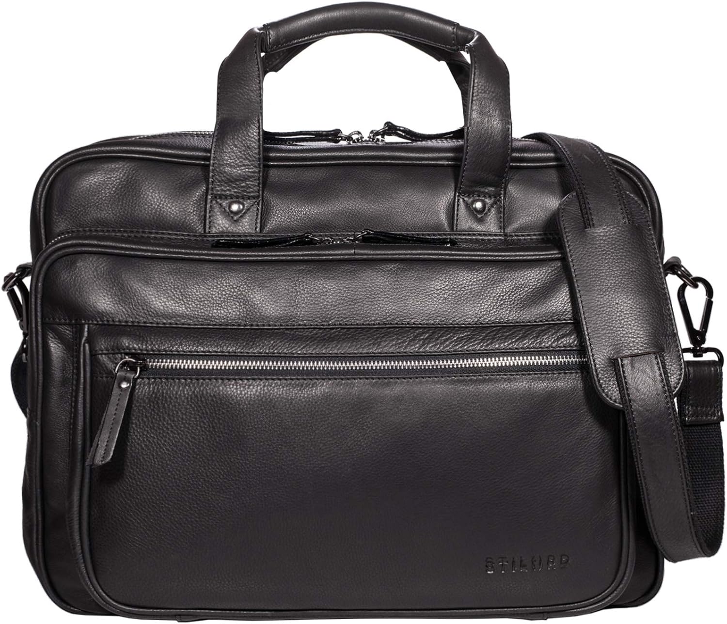 STILORD Vintage Business Bag Leather Walt 20 Liters, Colour:Kara ...