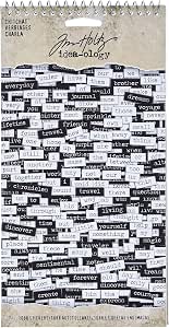 Tim Holtz Idea-ology Chitchat Word Stickers, Black and White Matte ...