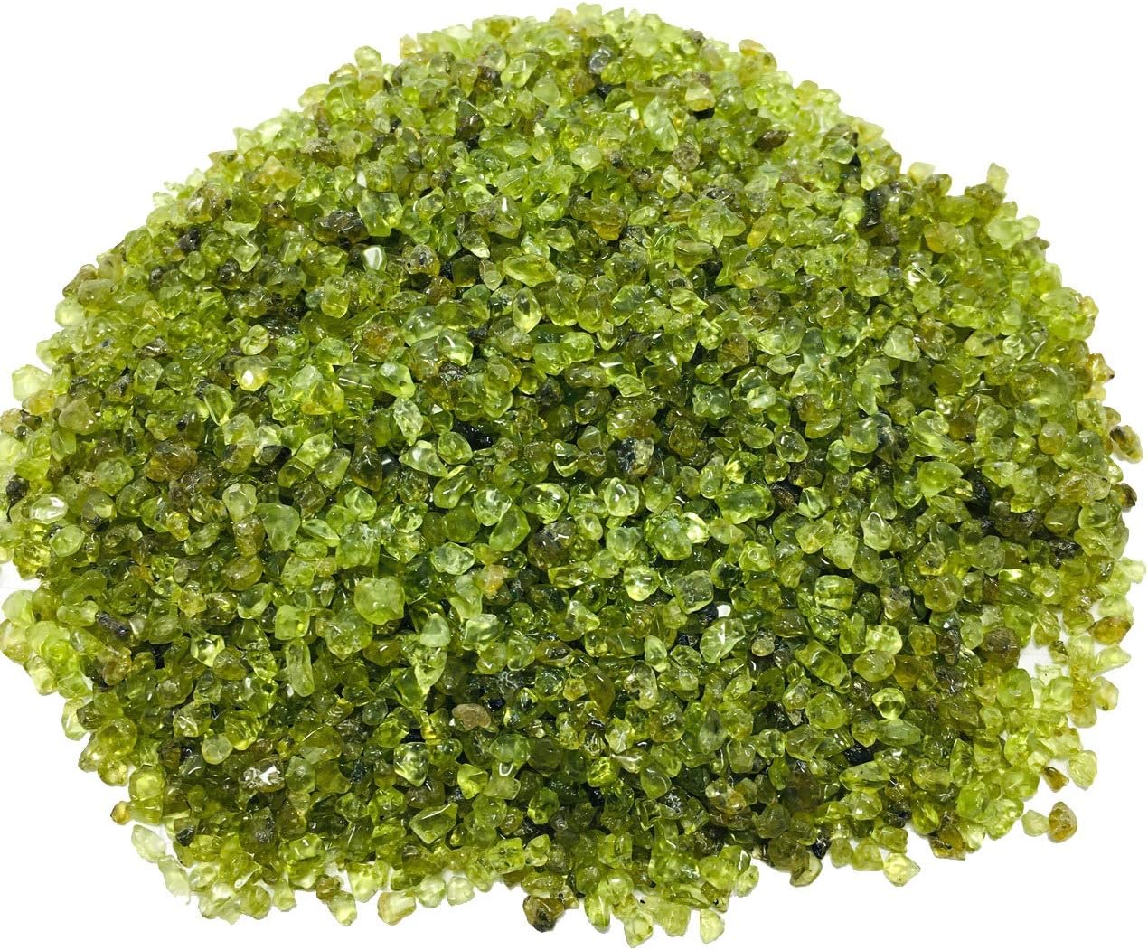 Amazon.com: Imaly Peridot Tumbled Chips Stone Polished Crushed Healing ...