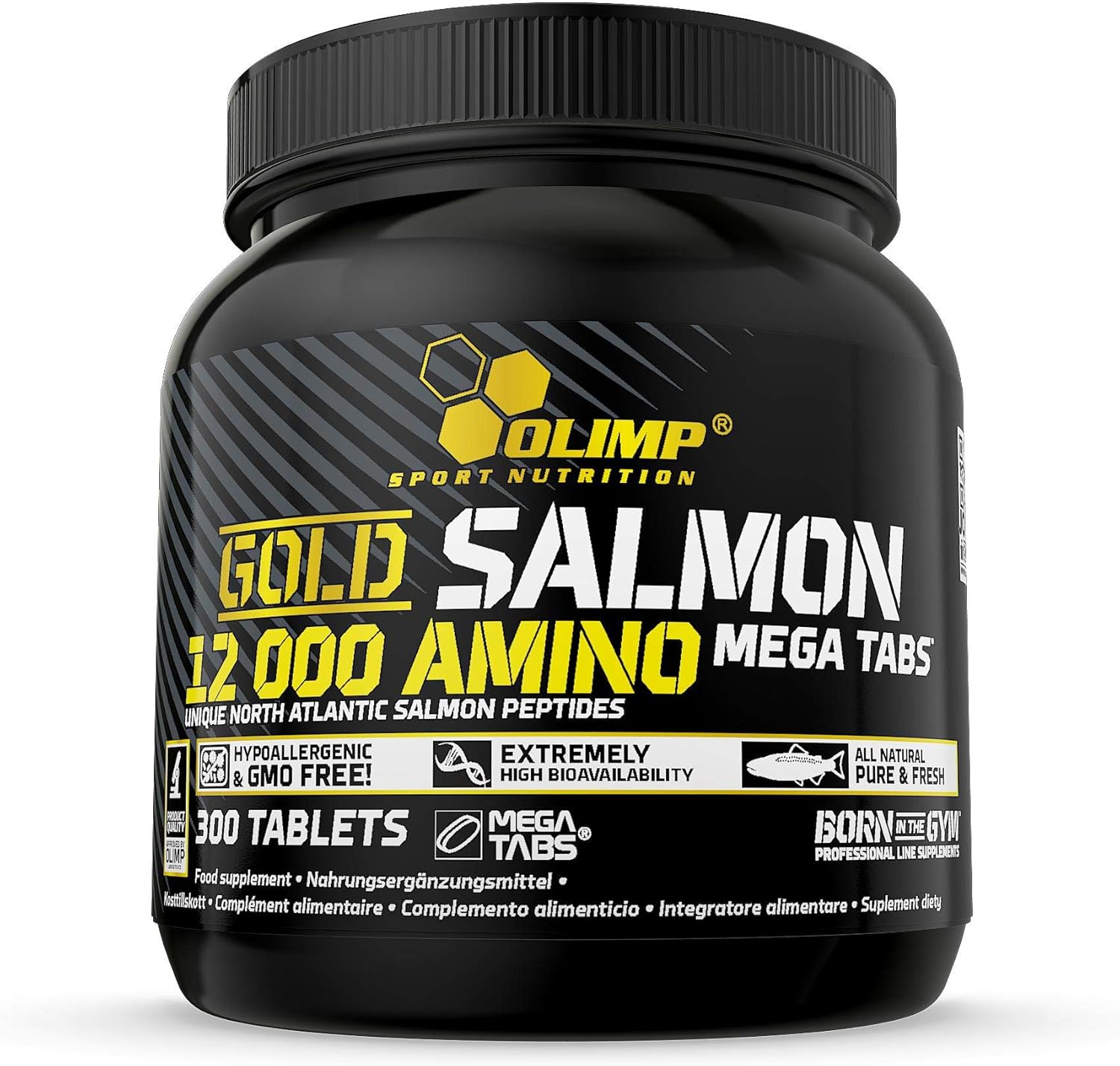 Olimp Labs Gold Salmon 12000 Amino Tablets, Pack of 300 Mega Tablets ...