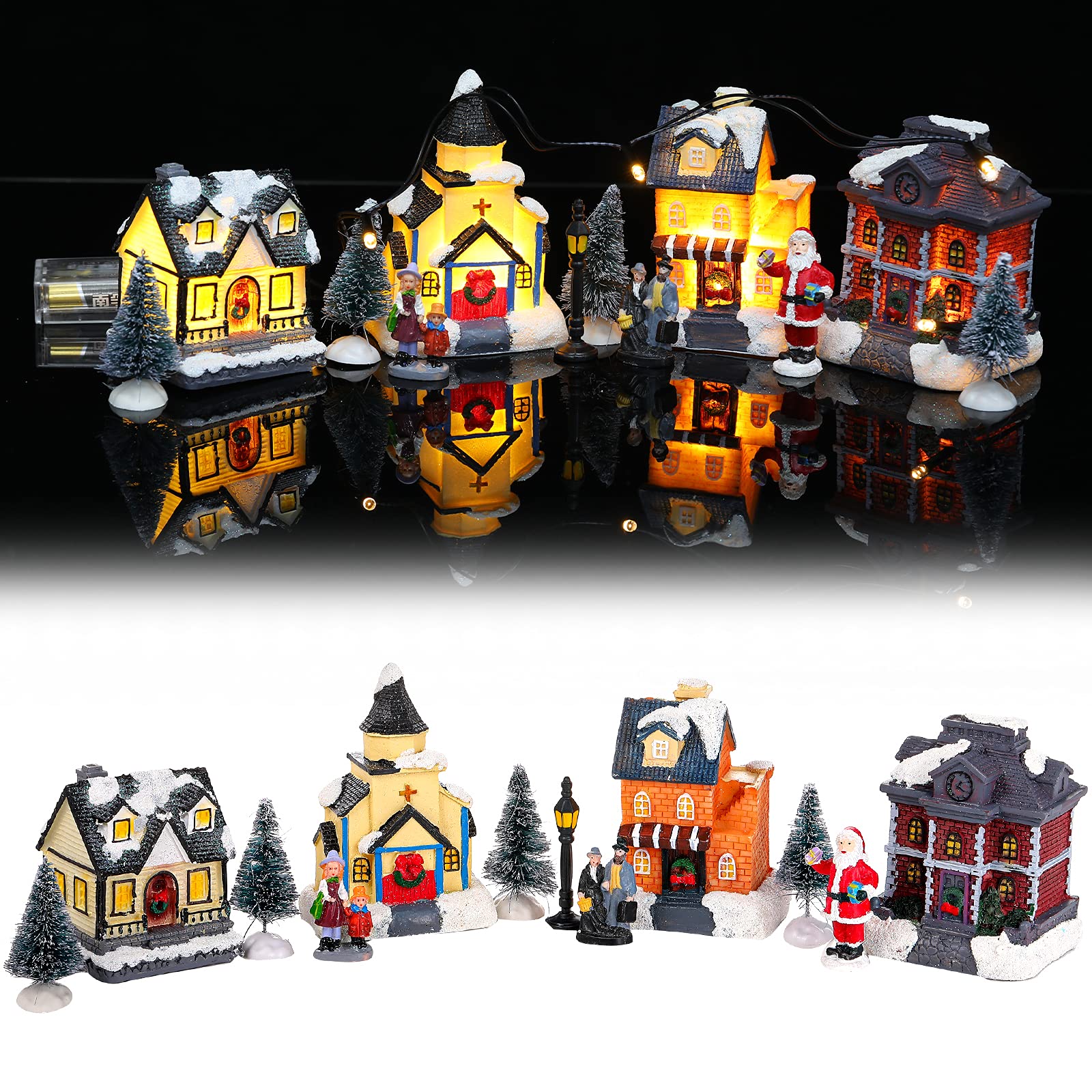 Christmas Village Sets Christmas Village Display LED Lights with ...