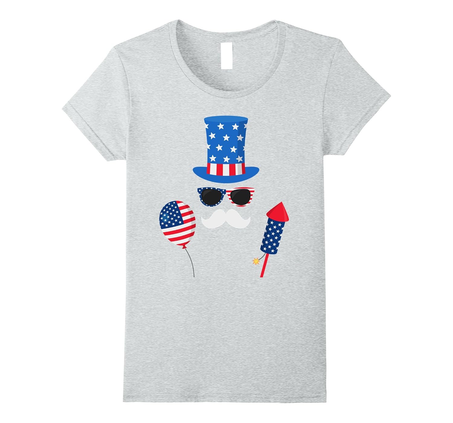 Uncle Sam Costume Patriotic Balloon – 4th of July T-Shirt-4LVS