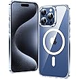 Amazon.com: FNTCASE for iPhone 15 Pro Case: Strong Magnetic Anti-Yellowing Slim Clear Phone Case ...