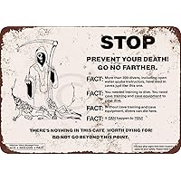 Amazon.com: Custom Kraze Cave Diving Warning Reproduction Metal Sign 8 ...