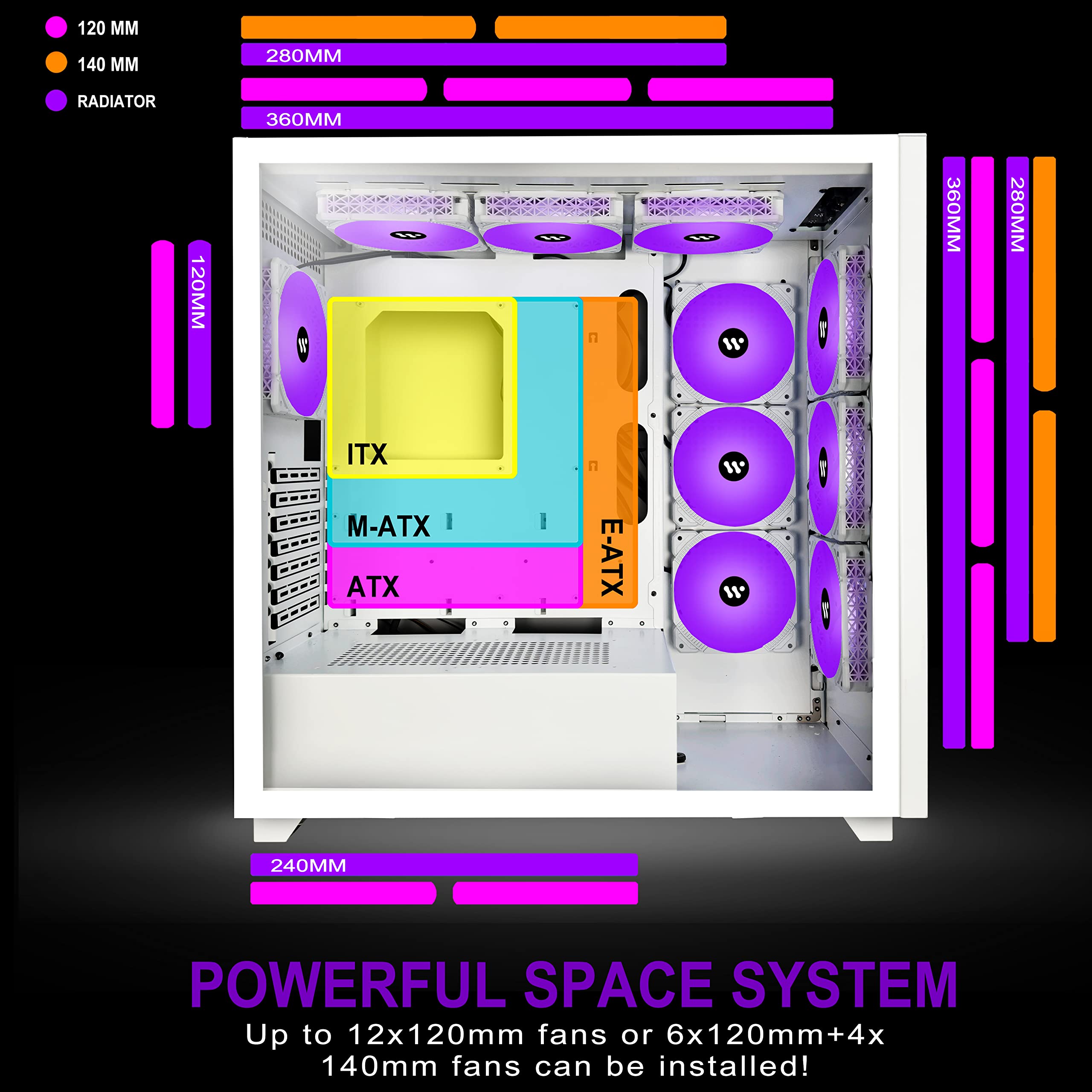 Mua KEDIERS Mech PC Case - ATX Tower Gaming Computer Case with Tempered ...