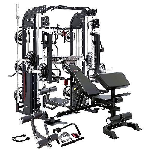 MiM USA Hercules Ex Commercial Smith Machine & Functional Trainer, All ...