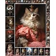Amazon.com: Decoupage Paper Pack (35 Sheets 6"x8") Queen Cat Dressed in ...