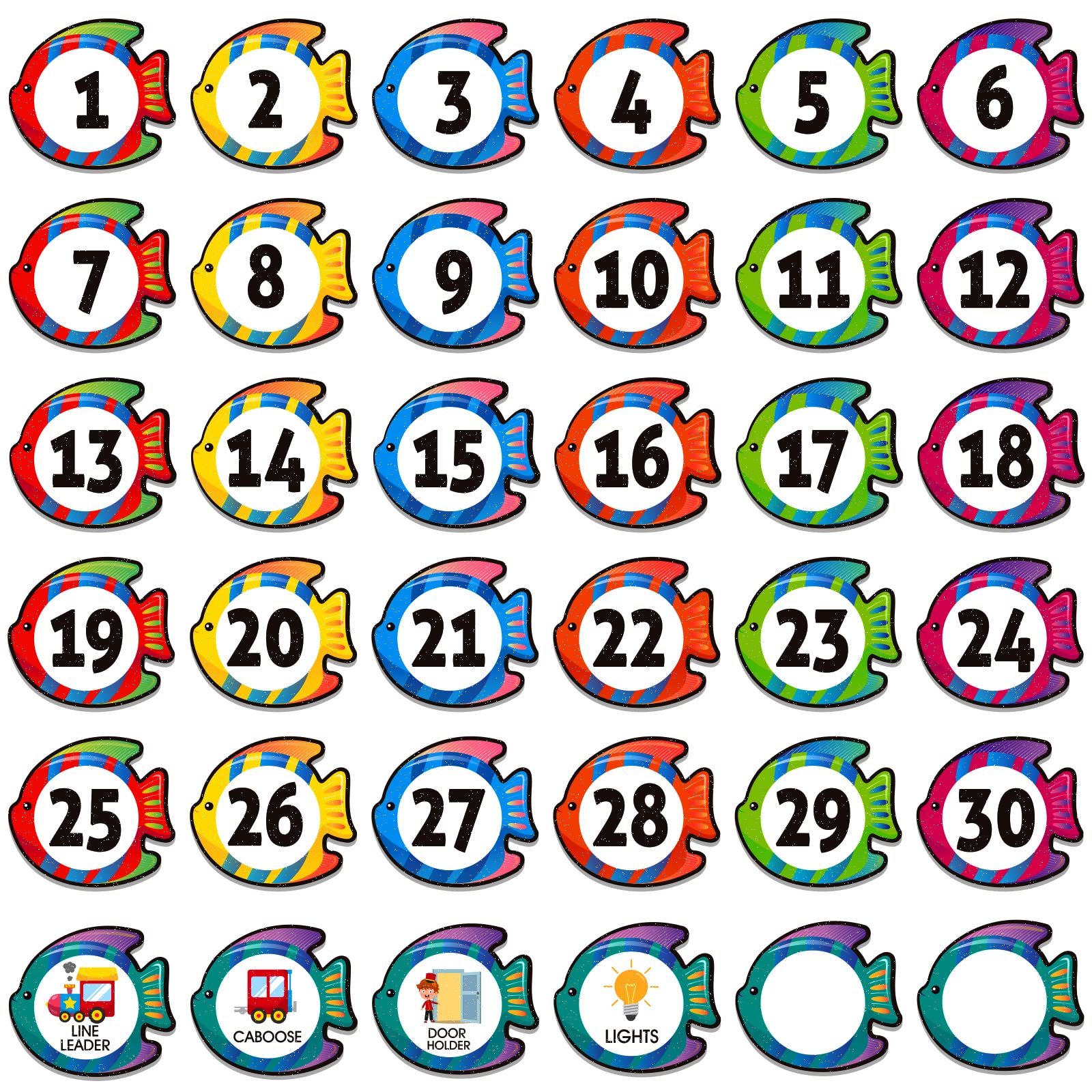 Mua WhatSign 36Pcs Line up Spots for Classroom Floor Numbers Stickers ...