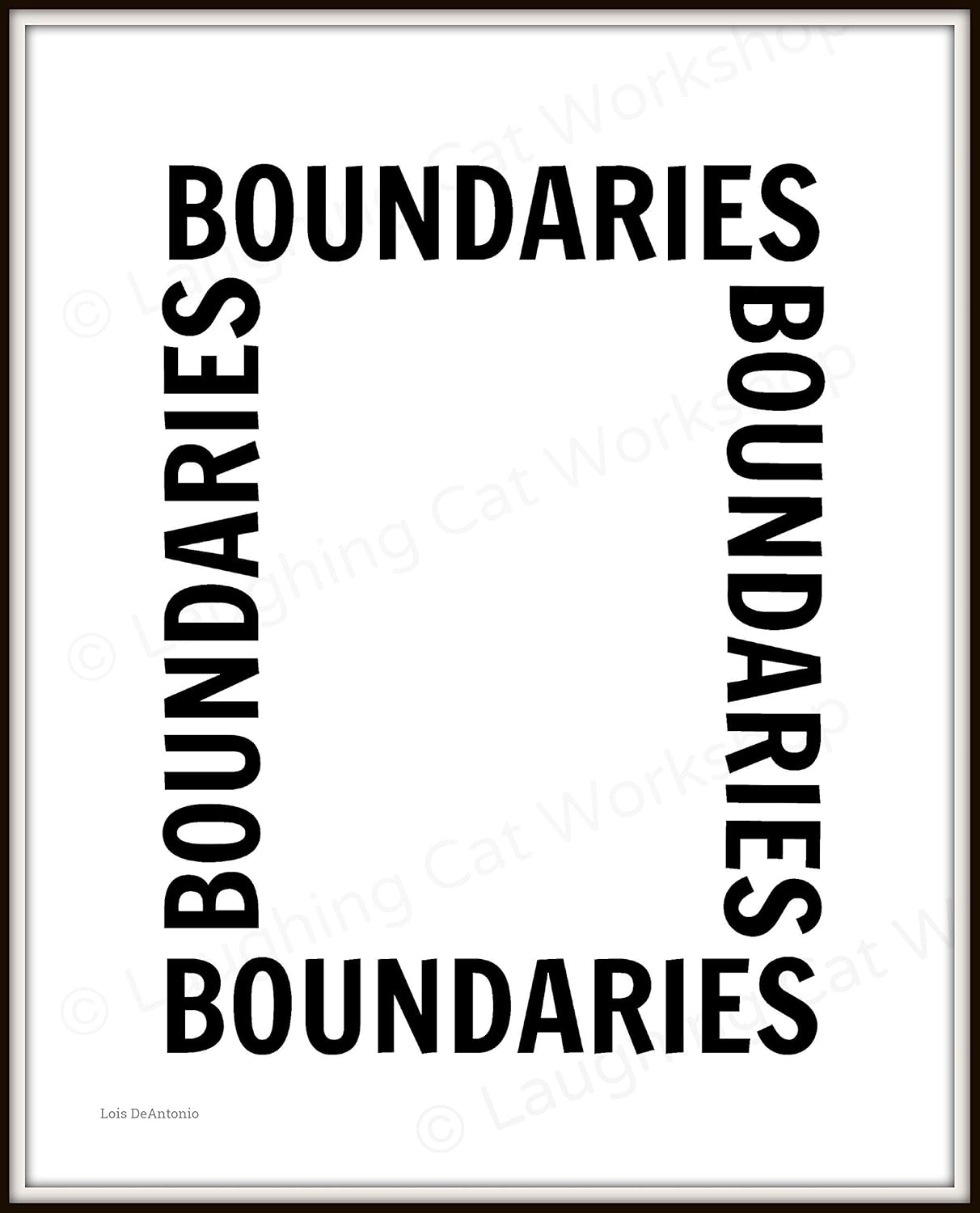 Amazon.com: Boundaries Quote Poster Office decor Hipster Typography Art ...