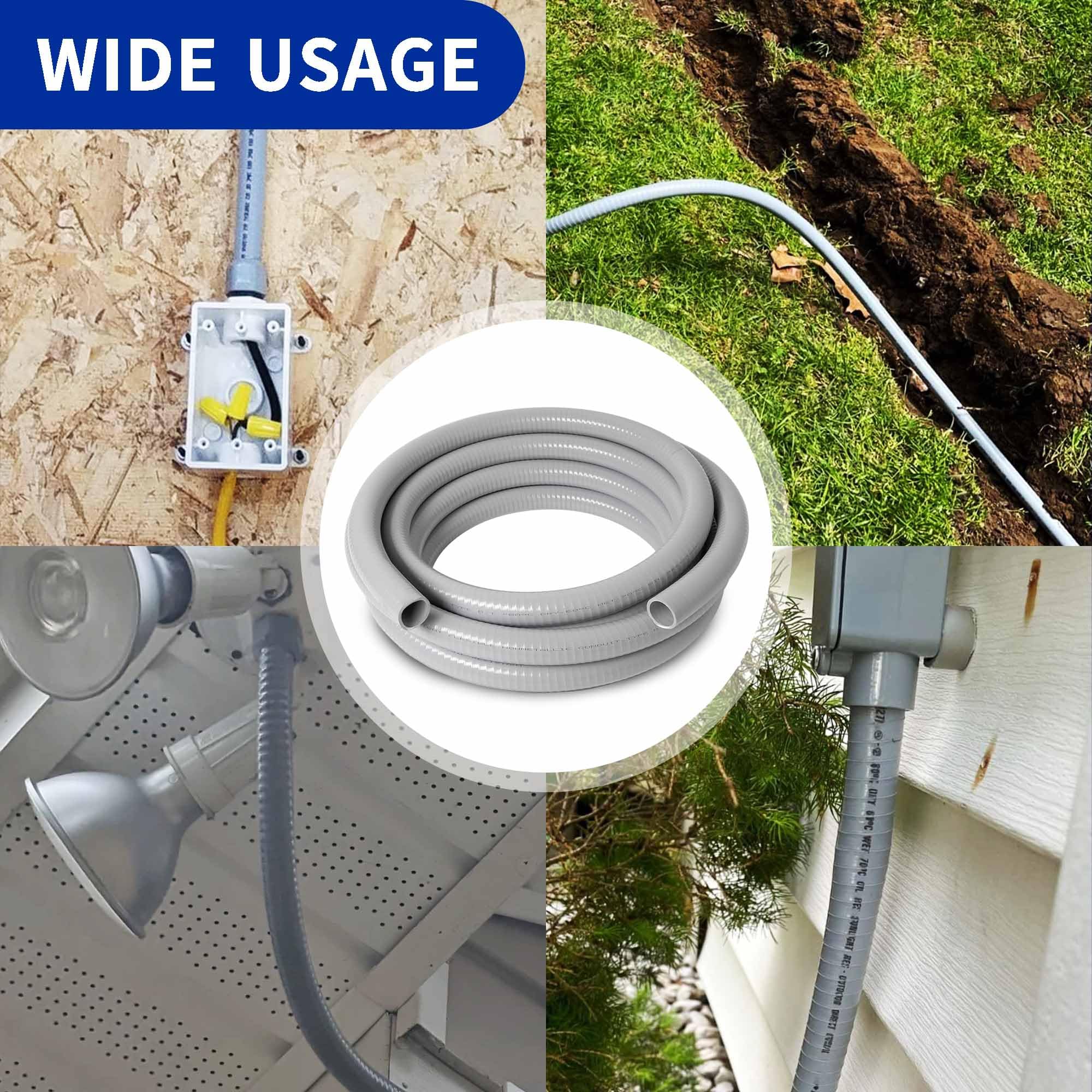 (1 Inch Dia * 25 Feet) Yariwiz Flexible Electrical Conduit Liquid Tight ...