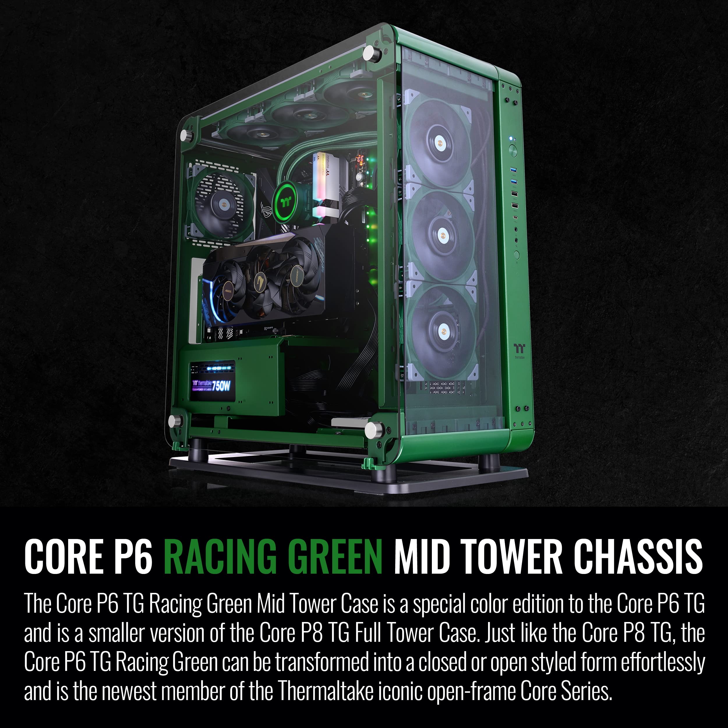 Mua The Core P6 TG Racing Green Edition transformable ATX Mid Tower ...