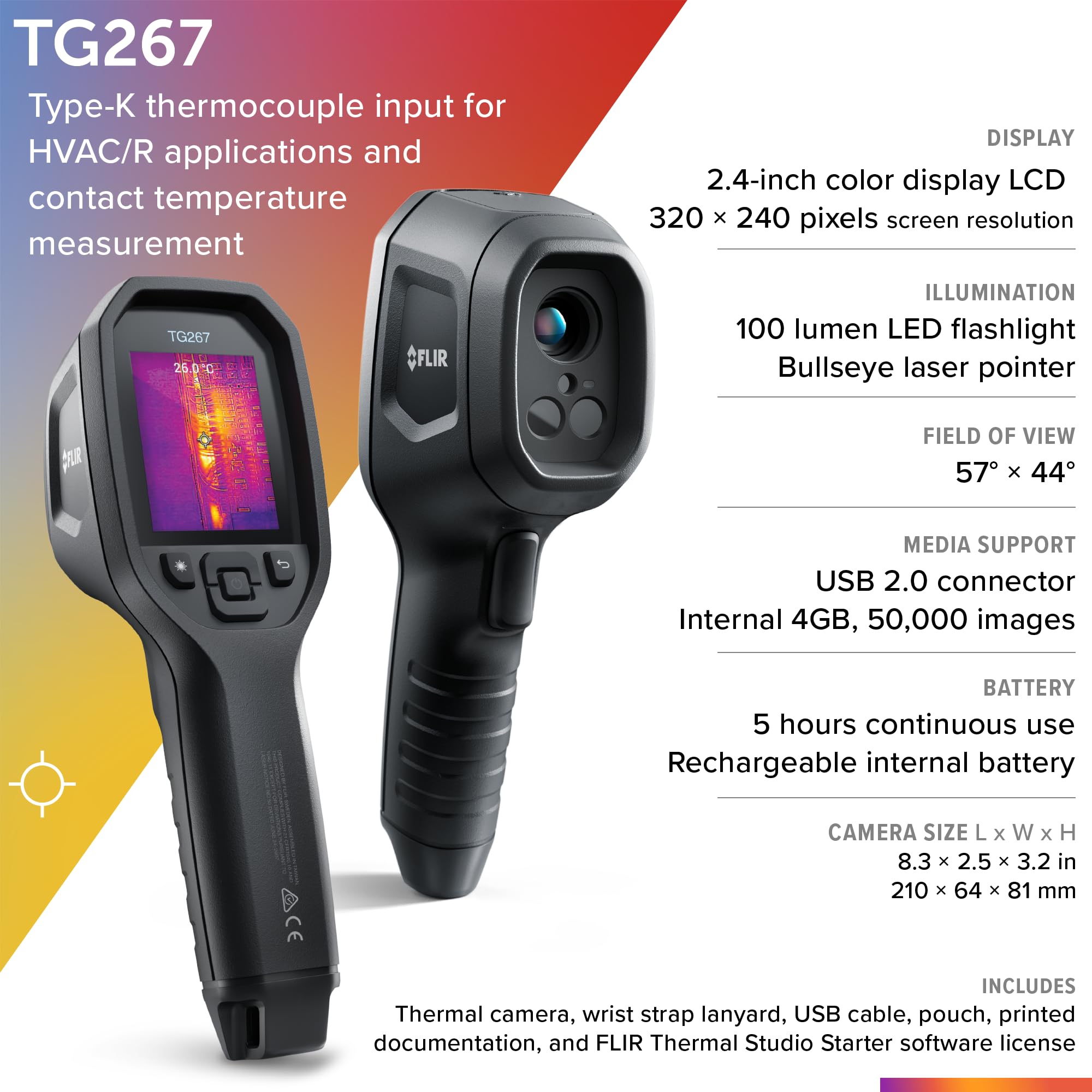 Mua FLIR TG267 Thermal Imaging Camera with Bullseye Laser: Commercial ...