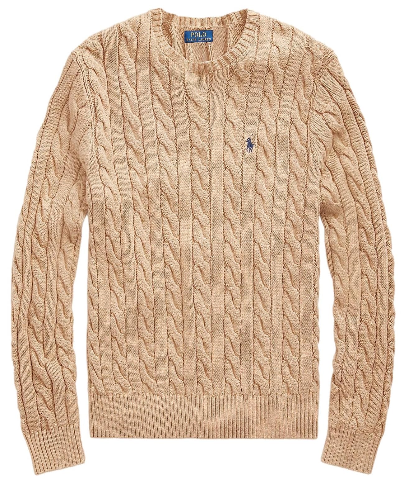 POLO RALPH LAUREN Men's Iconic Cable Knit Cotton Pullover Sweater ...