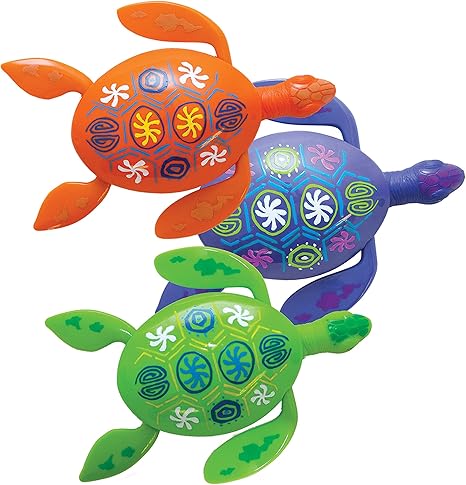 Amazon.com: SwimWays Rainbow Reef Turtles Pool Toy (Colors May Vary ...