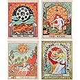 Amazon.com: ZeeDix 4 Pcs Tarot Flag Tapestry- Small Tarot Card Europe ...