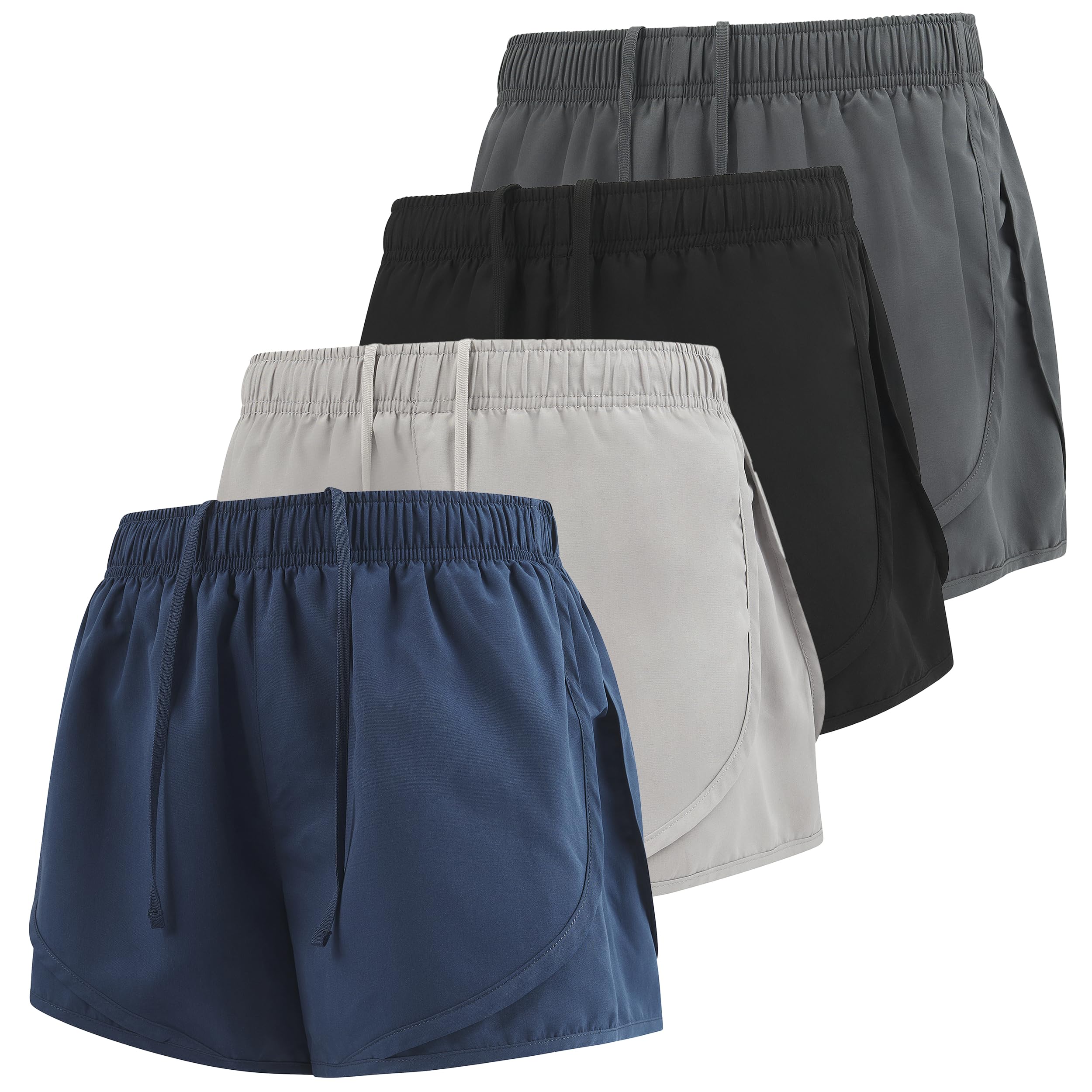 Ultra Performance Women's Running Shorts 4-Pack Athletic Workout Gym ...