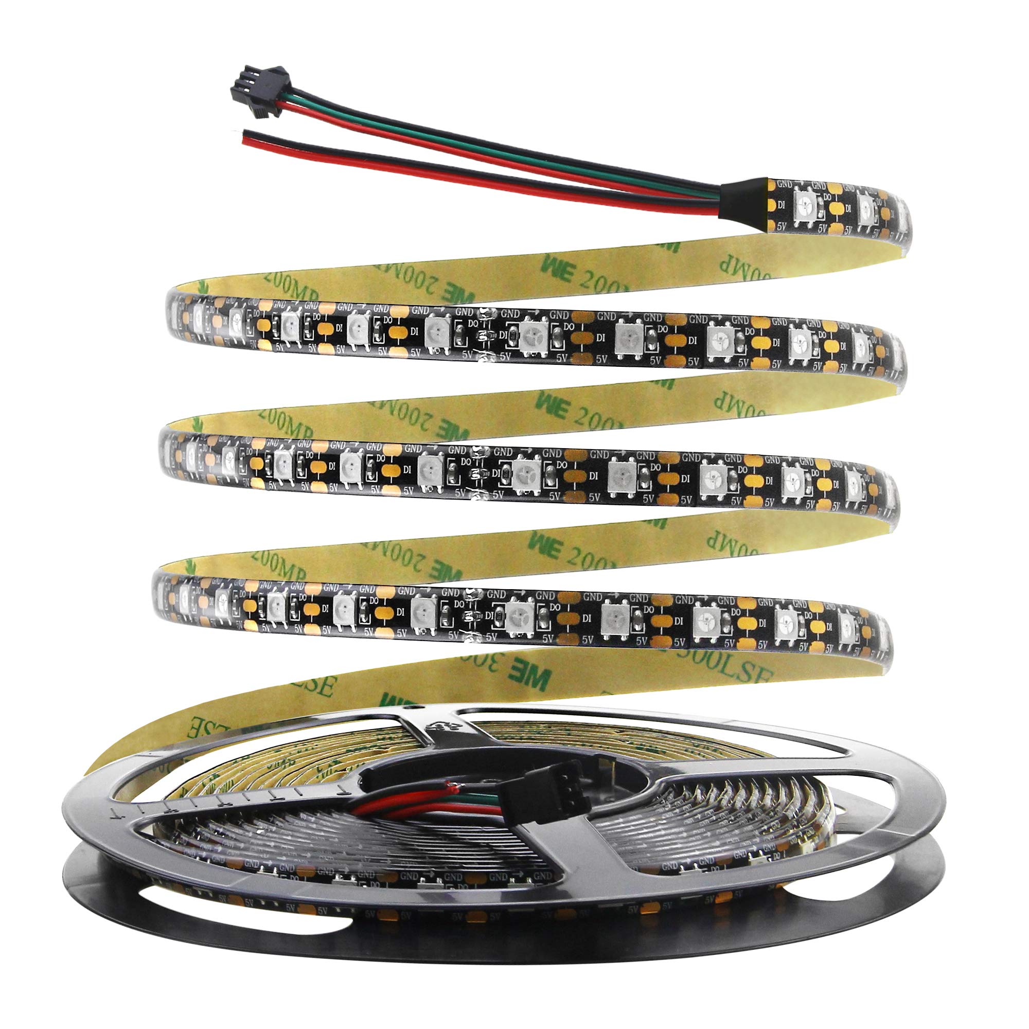 Buy Arkare Addressable LED Strip WS2812B RGB 300 LED Pixels Light ...