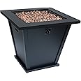 Amazon.com: Bond Manufacturing 51843 28in Olivera Fire Table, Black ...