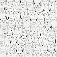 Wallderful Cat Wallpaper Beige Peel and Stick Wallpaper Black Cat ...