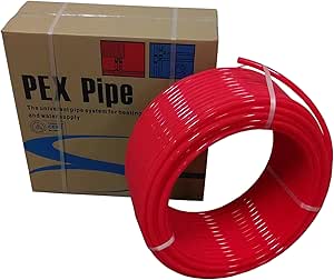 VIVO 1/2 inch x 500 feet Pex Tubing Oxygen O2 Barrier EVOH, Pex-B Red ...