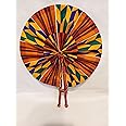 Amazon.com: African TV African Fabric Handmade Folding Fan, African ...