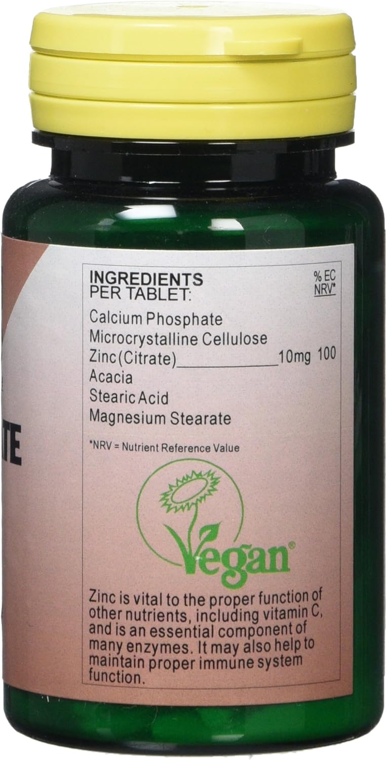 Health Plus Zinc Citrate 10mg Mineral Supplement – 2 X Packs Of 90 ...