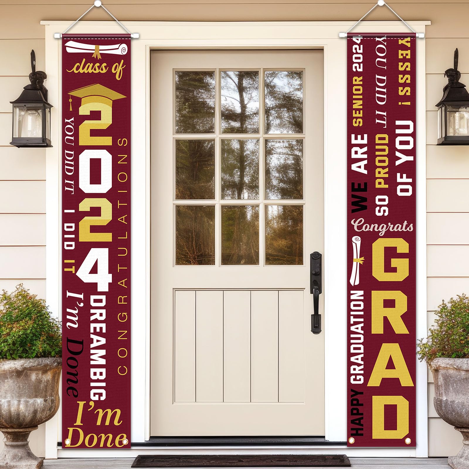 2024 Graduation Banner Congrats Grad Banner Graduation Sign Class of ...