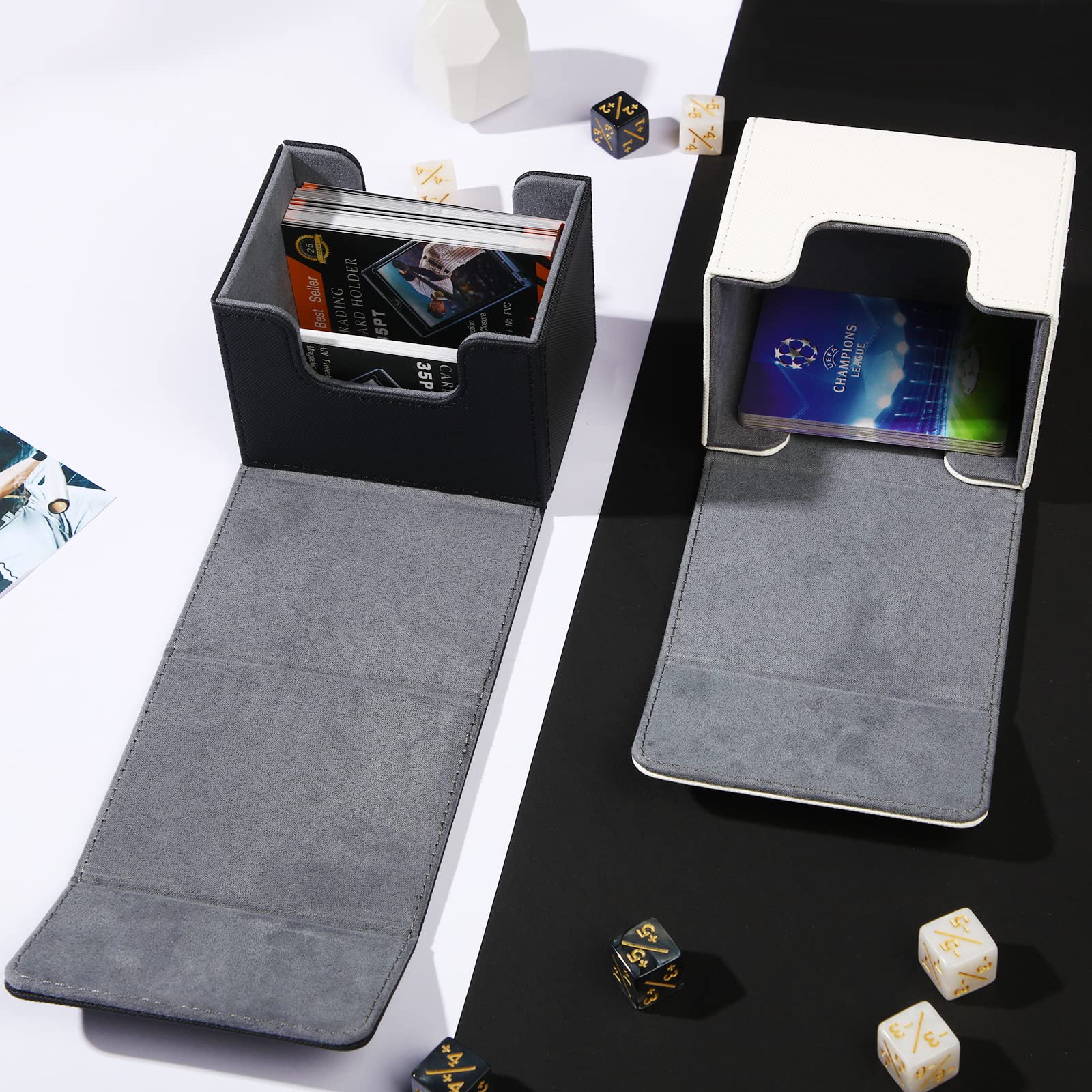 Mua Weewooday 2 Boxes Leather Deck Card Boxes Large Size Fit 100 Plus ...