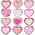 Amazon.com : 24 Pack Pink and Red Love Heart Sticky Notes, 3.9x3.4 inch ...