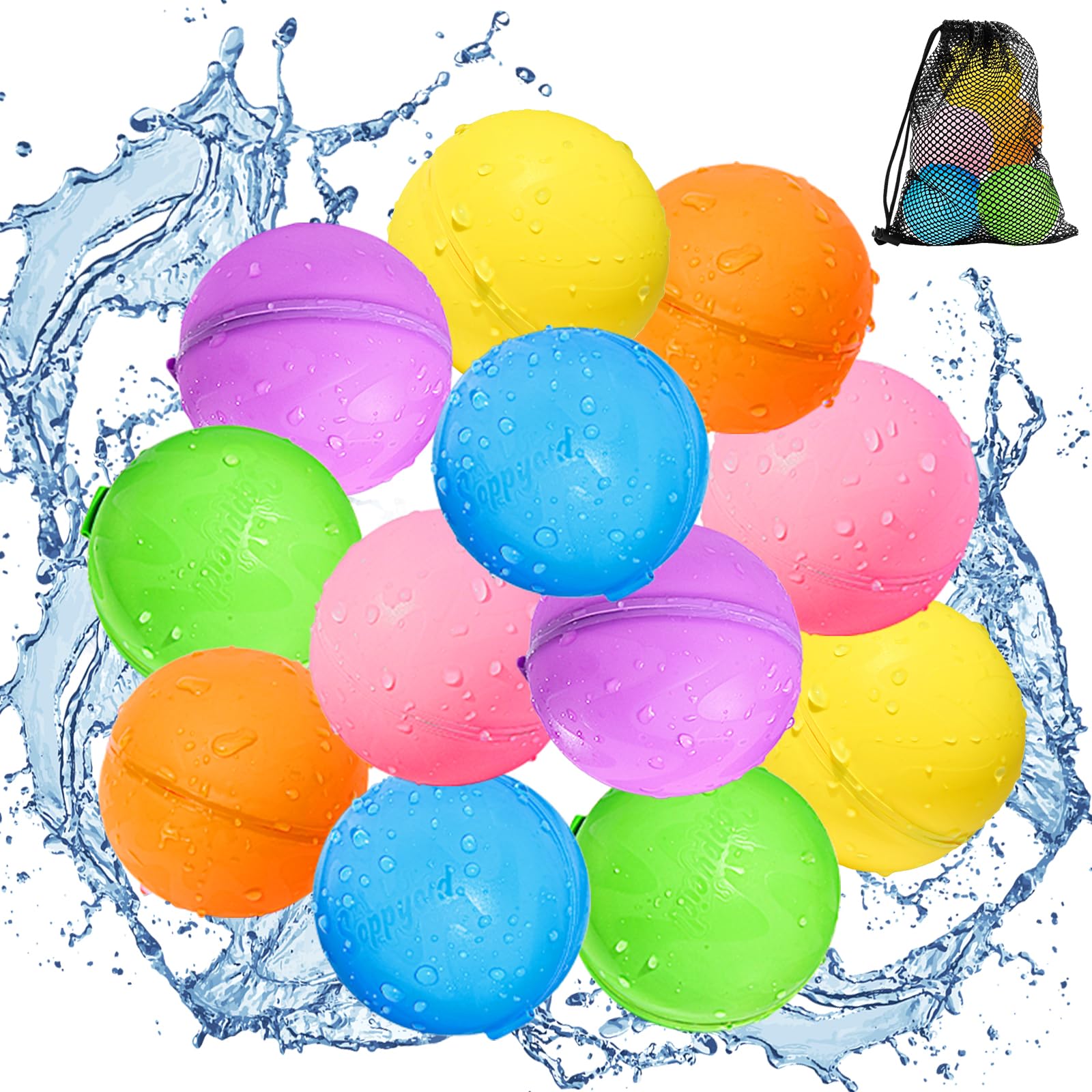 Mua SOPPYCID Reusable Magnetic Water Balloons, 12 Pack Refillable Water ...