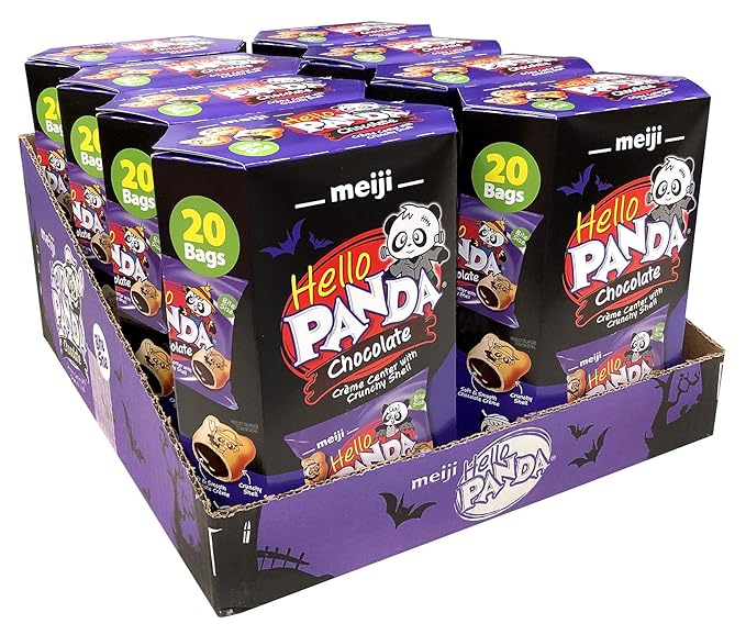 Meiji Hello Panda Halloween Cookies, Chocolate Crème Filled - 10 oz ...