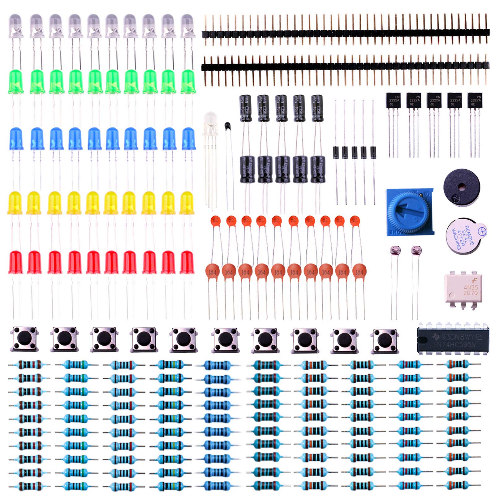 Mua ELEGOO Electronics Component Basic Starter Kit w/Precision Potentiometer, Buzzer, Capacitor ...