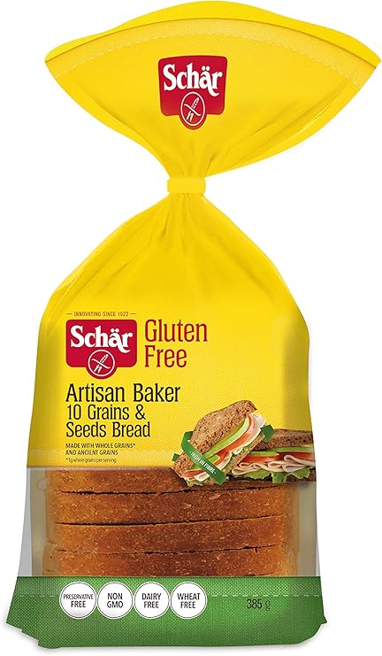 Schar Gluten Free Artisan Baker 10 Grain & Seeds Bread, 385 Grams ...