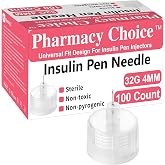 Amazon.com: Pro Comfort 32G 4mm (5/32") Insulin Pen Needles, 100 Count ...