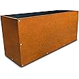 Amazon.com : DIY CARTEL Corten Steel Rectangular Planter Box | Modern ...