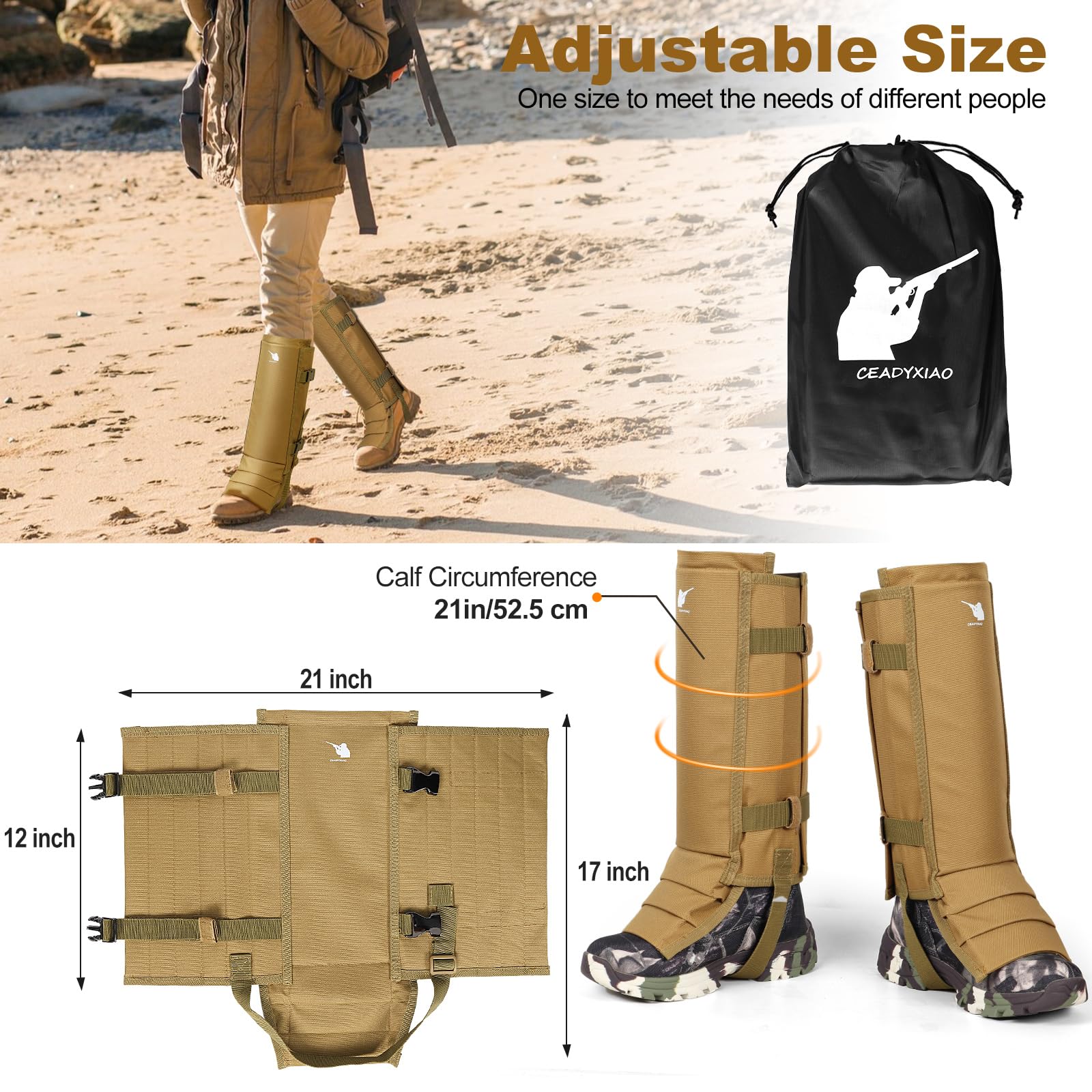 Snake Gaiters Leg Guards For Snake Bite Protection, Waterproof Snake ...