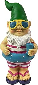 Amazon.com : Summer Swimming Pool Garden Gnome Statue : Garden & Outdoor