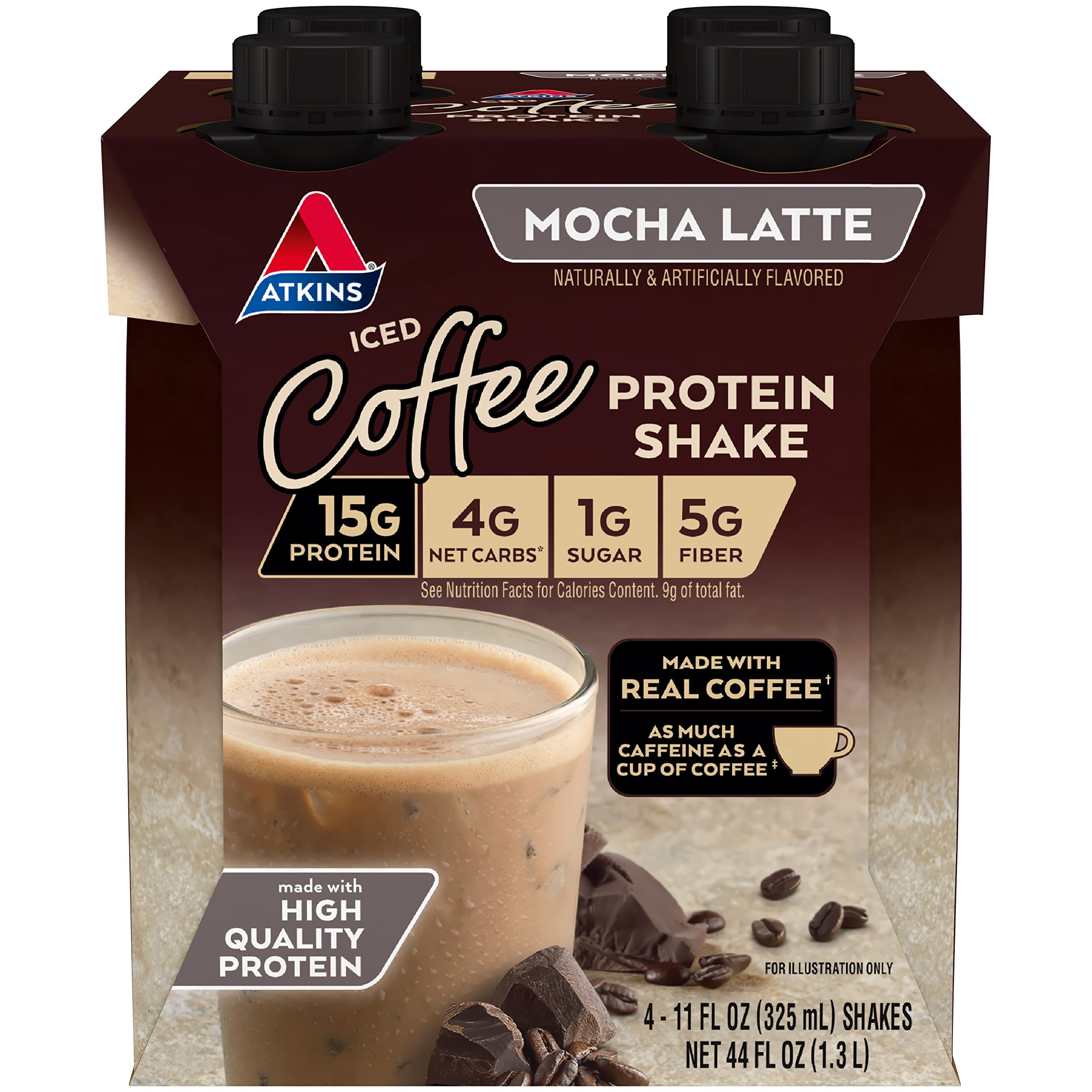 Atkins Ready To Drink Shake, Mocha Latte, 11-Ounce Aseptic Containers (Pack of 8) for sale ...