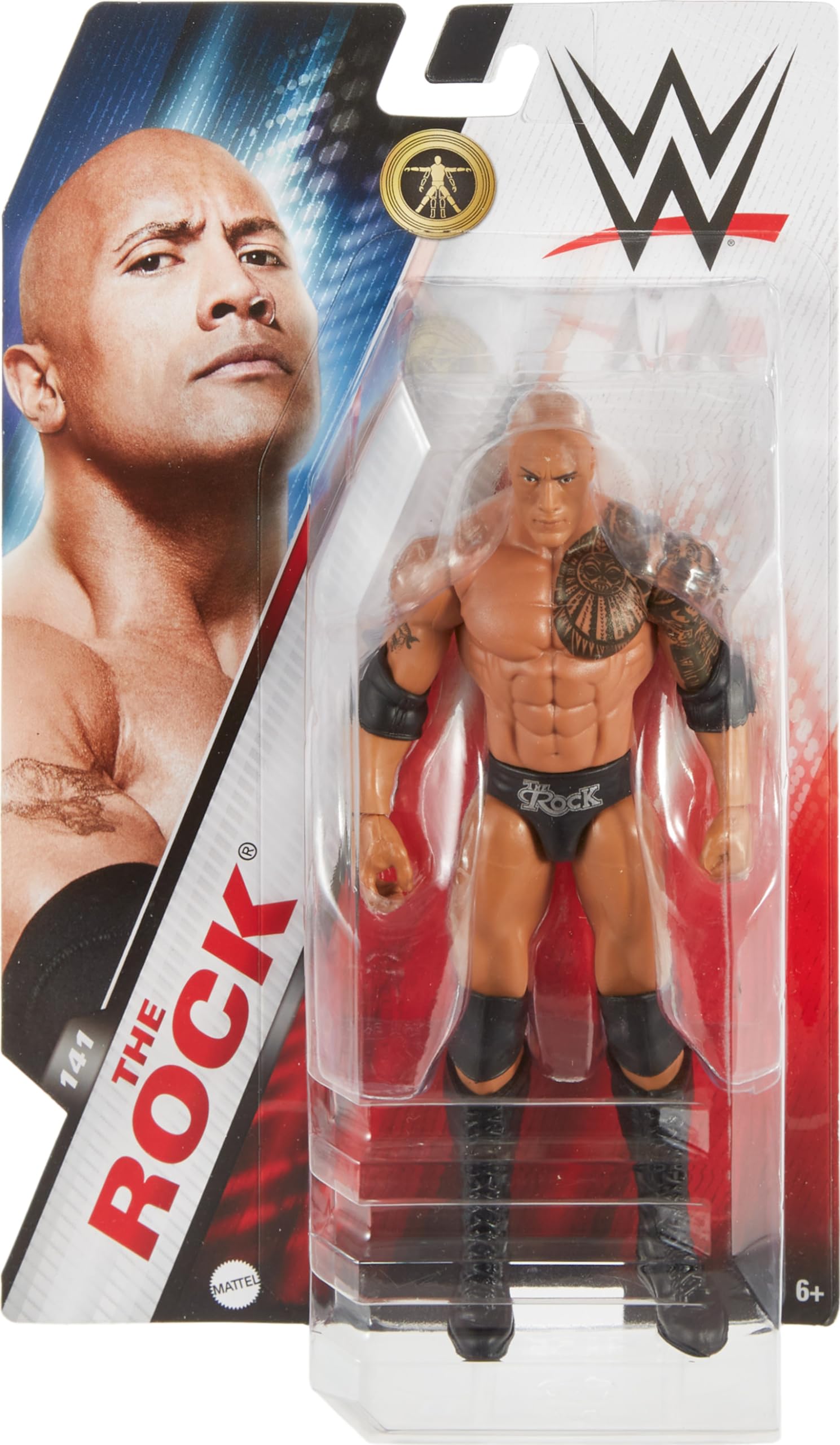 Mua WWE Basic Action Figure, 6-inch Collectible The Rock with 10 ...