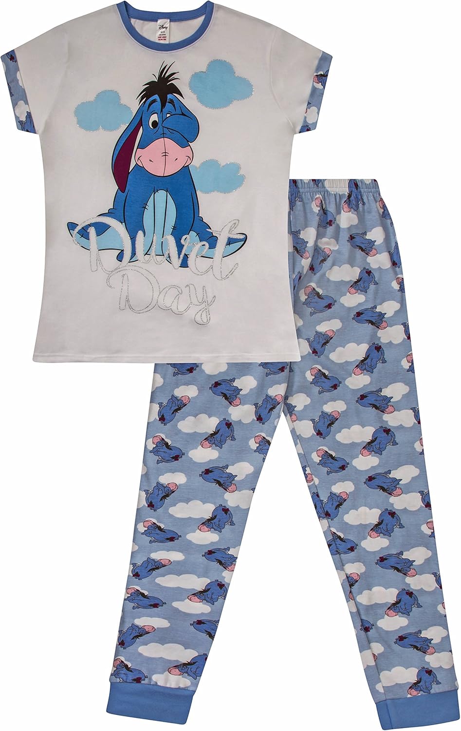 Disney Eeyore Duvet Day !! Long Ladies Pyjamas (8-10) Blue: Amazon.co ...