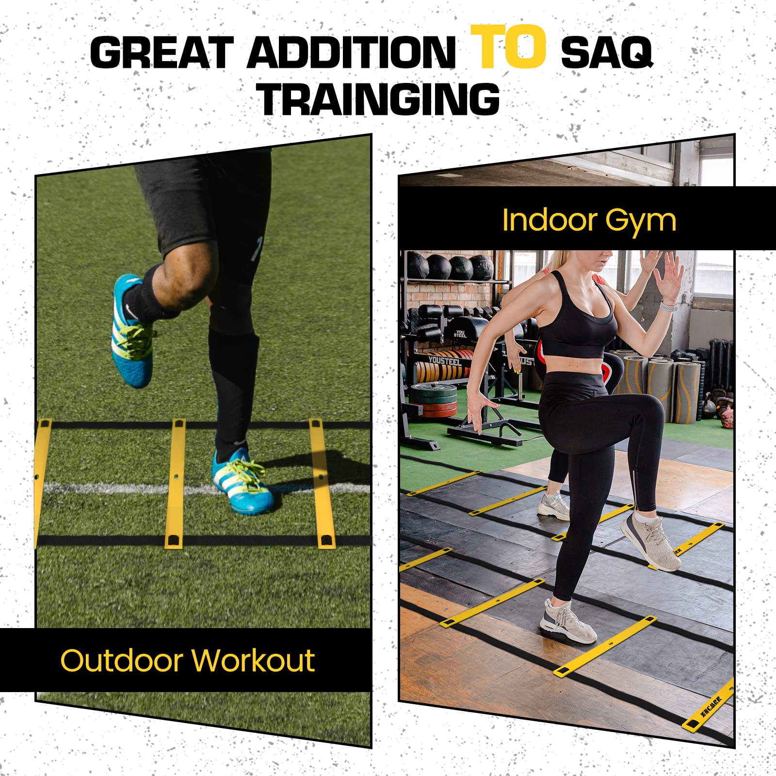 Mua ZNCMRR Agility Ladder Speed Training Equipment Set, 20Ft Adjustable ...