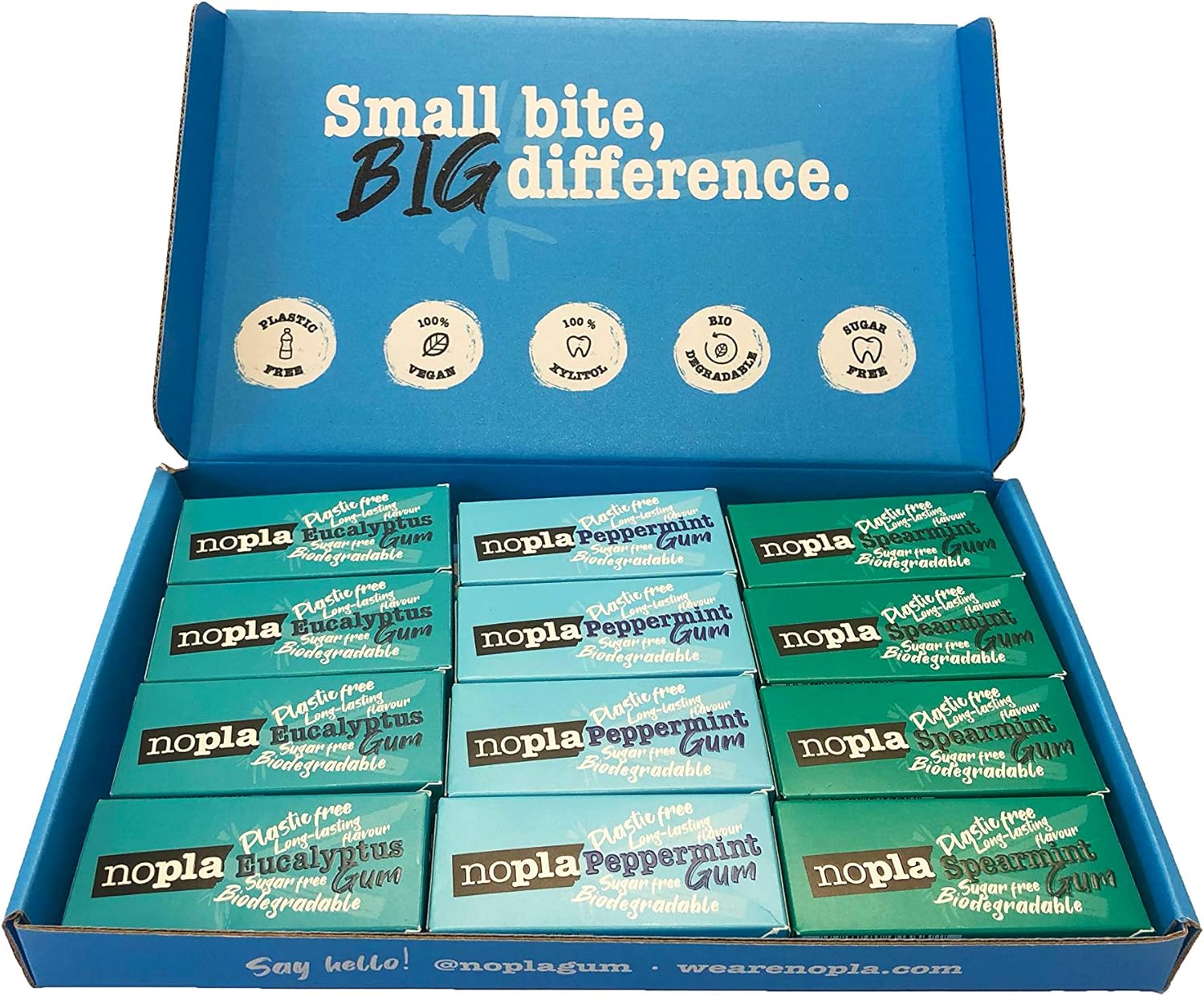 Nopla Plastic Free Natural Chewing Gum – Plant-based, Sugar free, Vegan ...