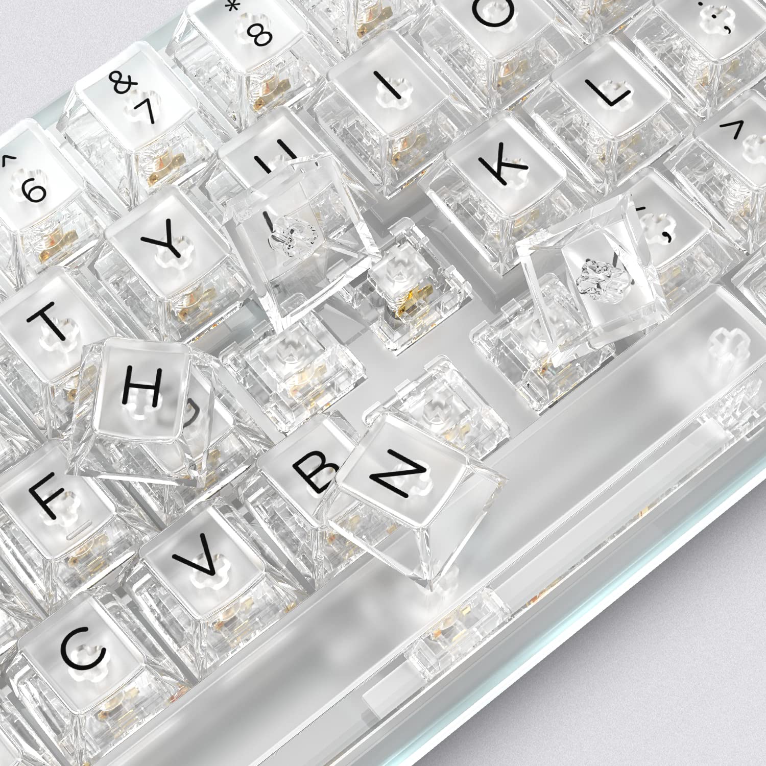Mua dagaladoo Crystal Clear Key caps,White Transparent keycaps 75 ...