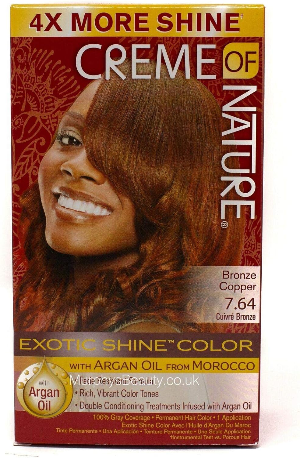 Creme of Nature Exotic Shine Color With Argan Oil, Bronze Copper 7.64 ...