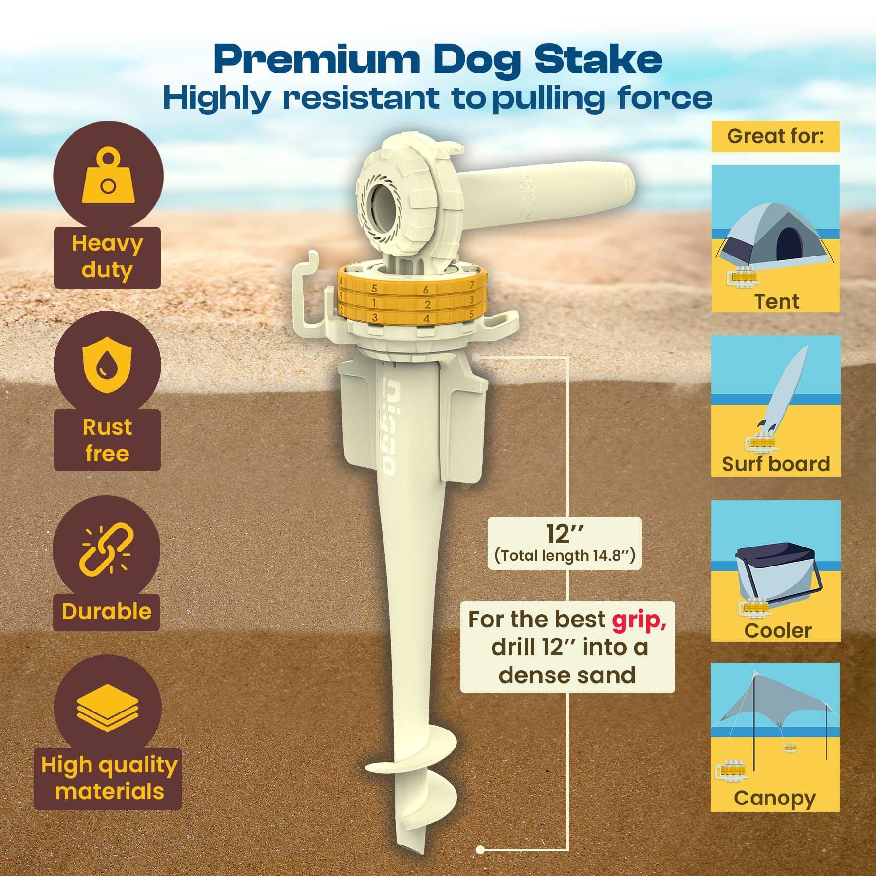 Mua Diggo Dog Stake Beach Anchor - Dog Beach Essentials for All Dog ...