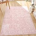 Amazon.com: FROZZUR Boho Pink Area Rug 3x5 Washable Vintage Rug for ...